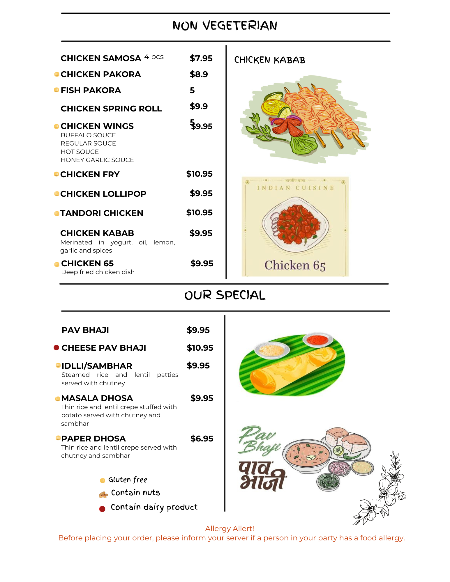 Menu - Maitreya Indian Authentic cuisine